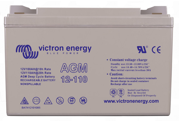 12V/110Ah AGM Deep Cycle Battery (M8) - Rockstar Yachts